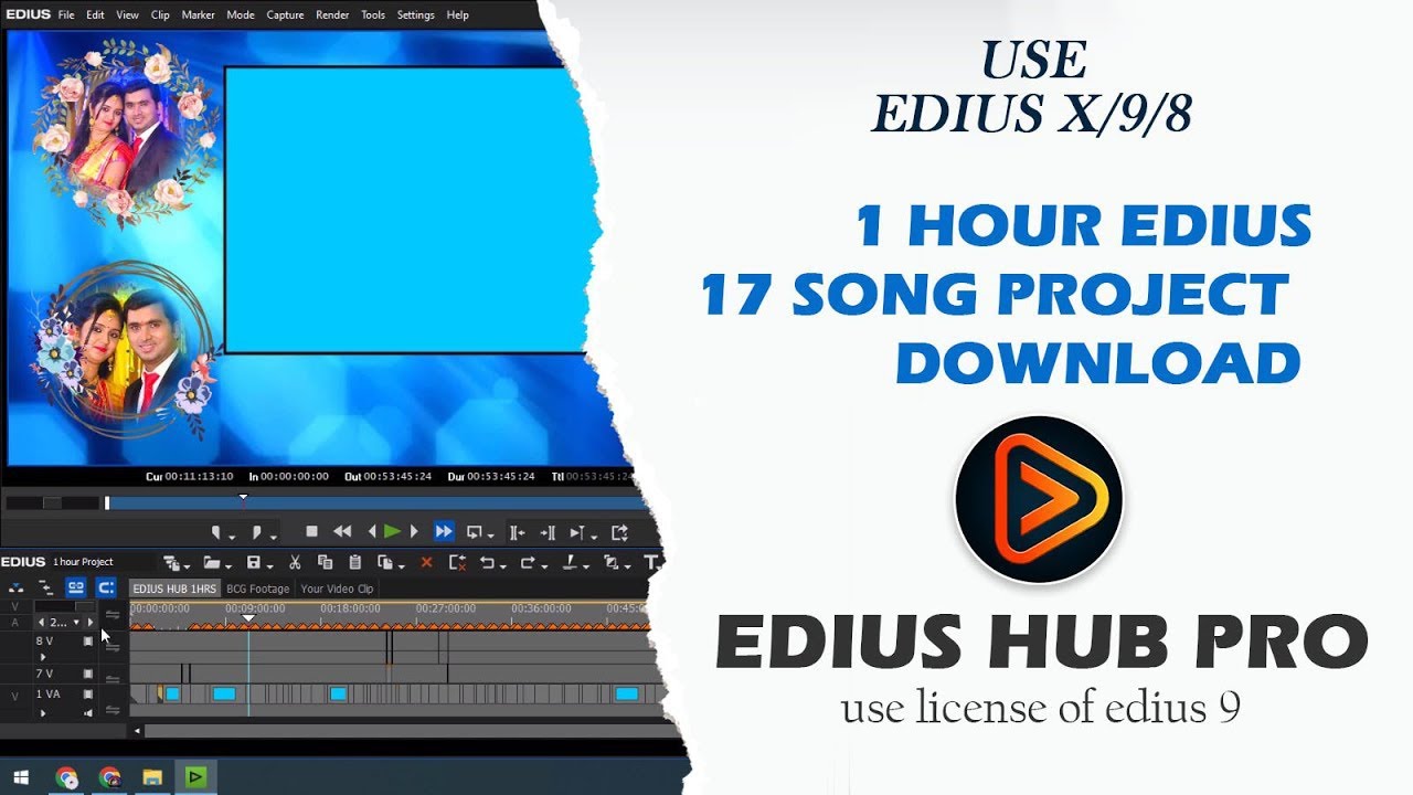 1 hour edius project | 17 Songs Project | Edius Online Project