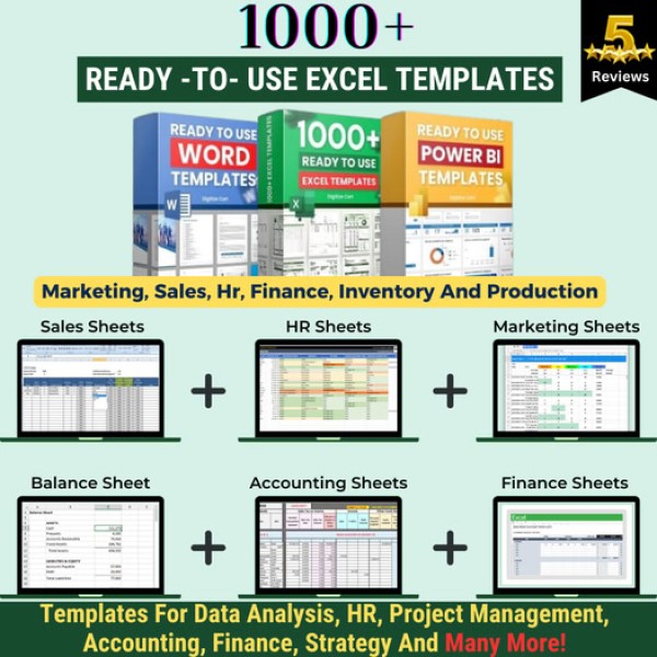 1000+ EXCEL TEMPLATES