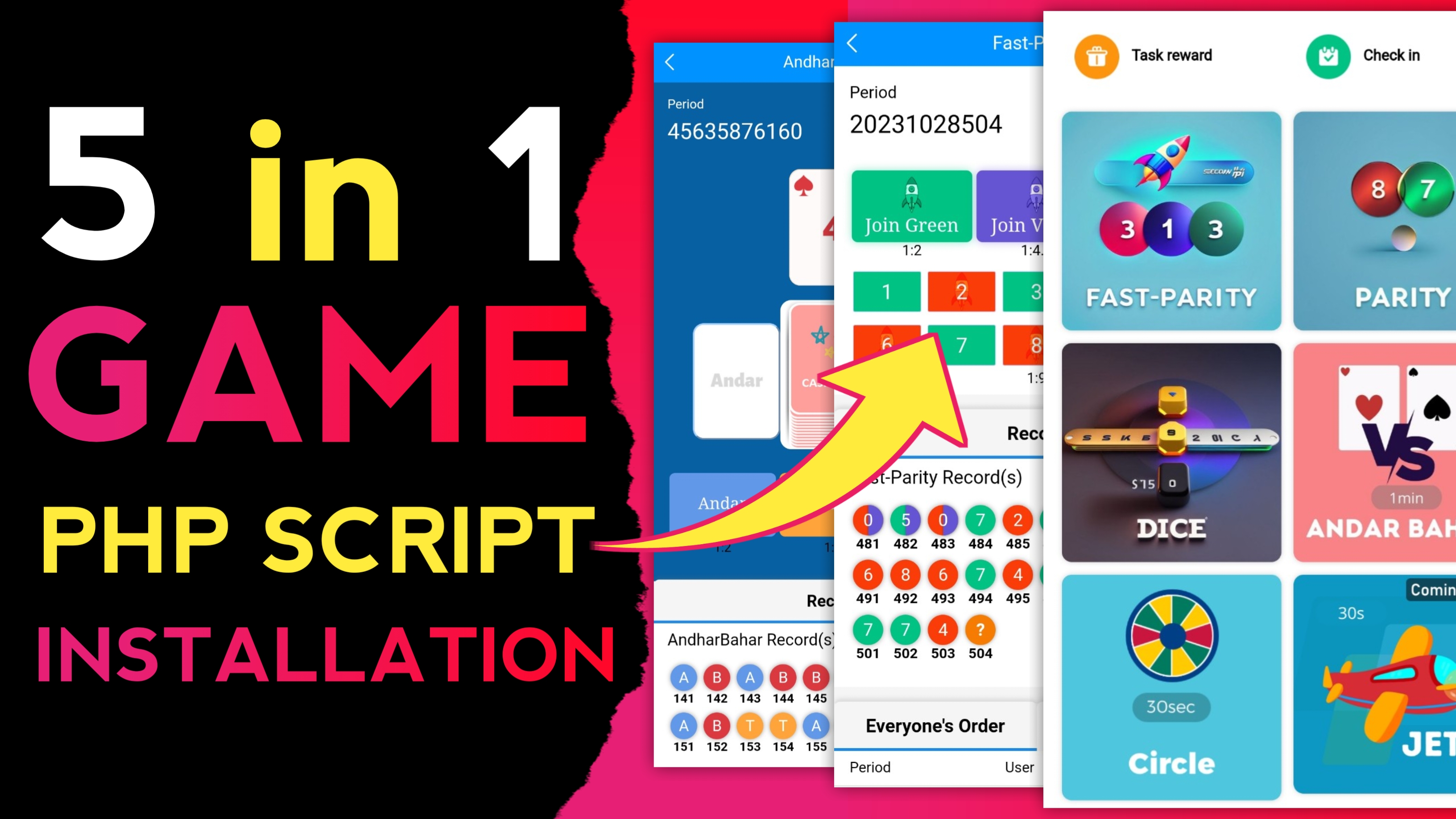 5 Games in 1 Color Prediction Game PHP Script
