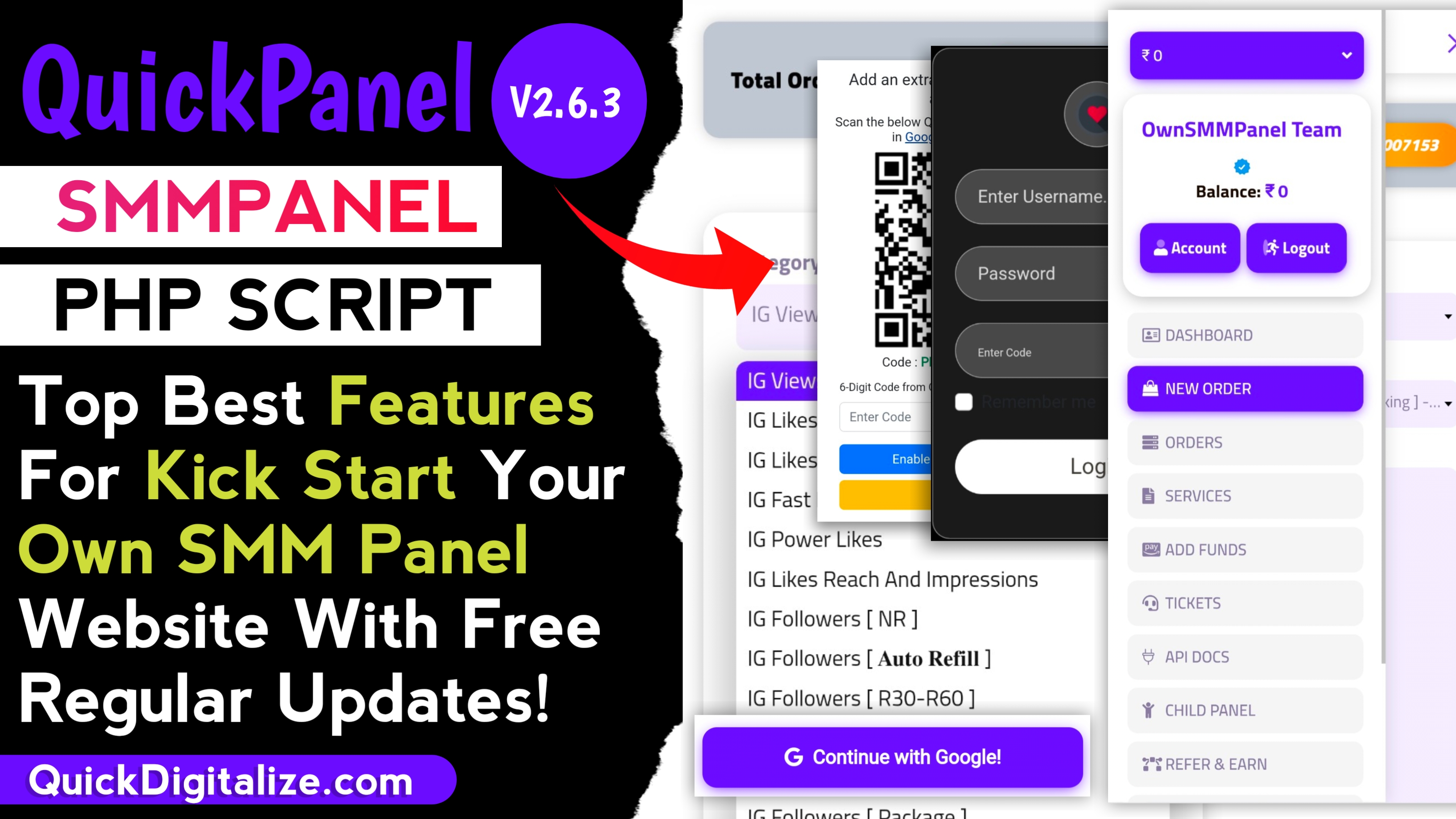 SMM Panel Script : QuickPanel v2.6