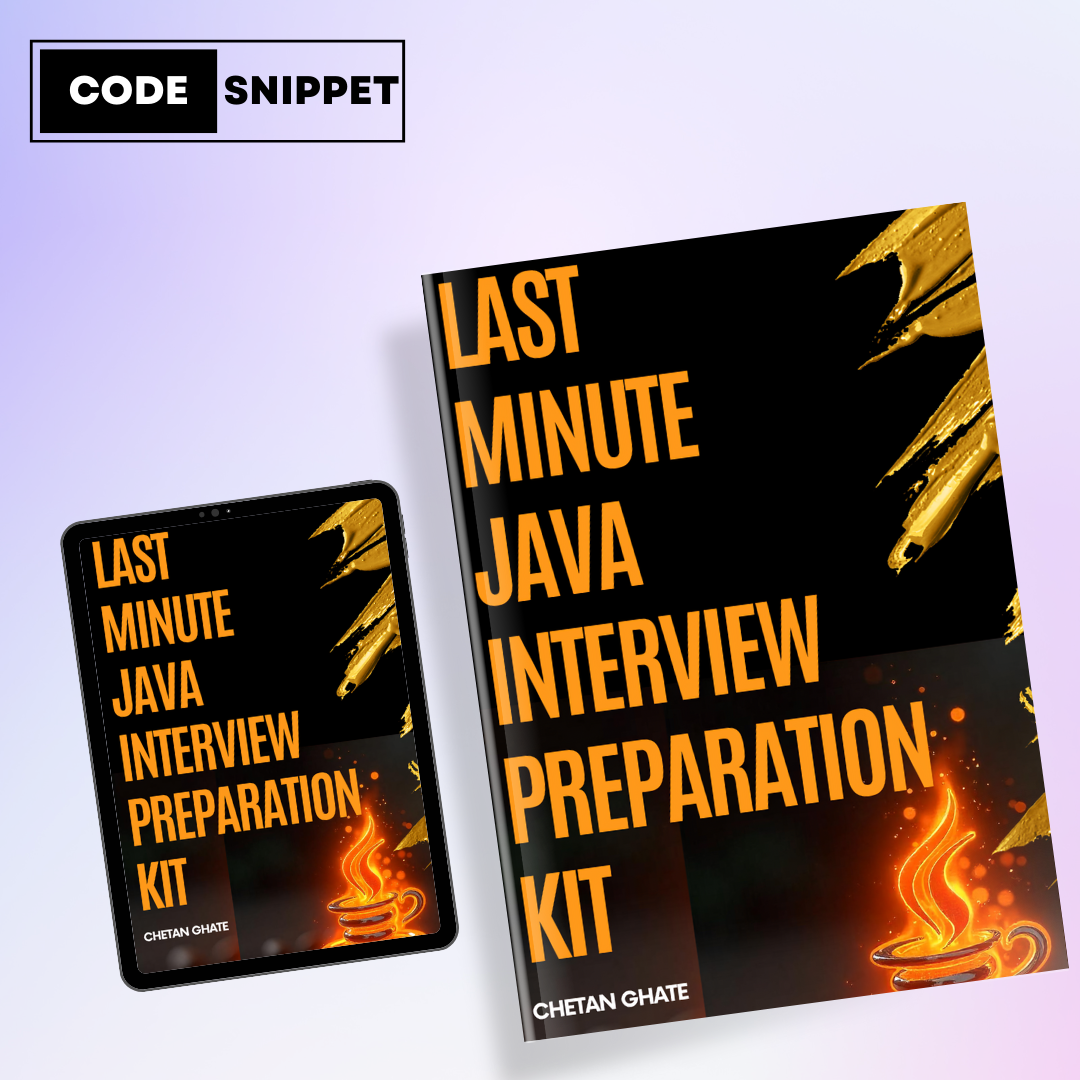 Last Minute Java Interview Preparation Kit