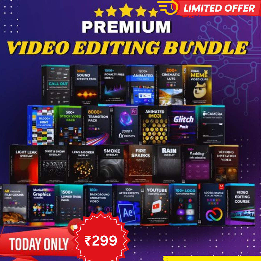 World Largest Video Editing Asset: Super Video Editing Pack