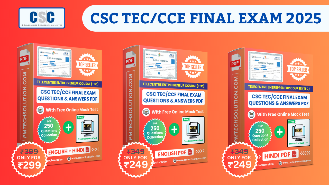 CSC TEC or CCE Final Exam Questions and Answer PDF 2025