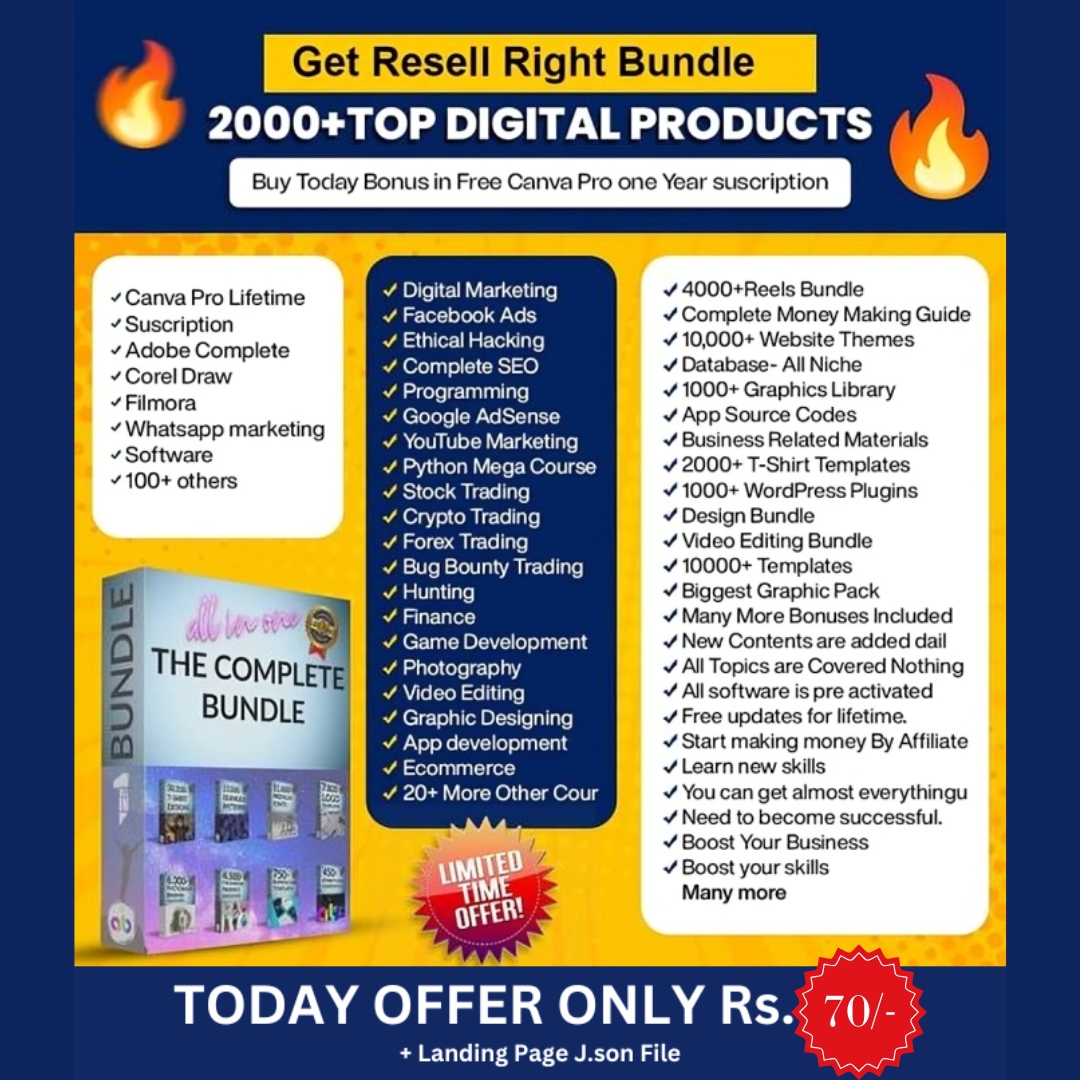 2000+ Digital Products + FREE Course to Launch Your Digital Business