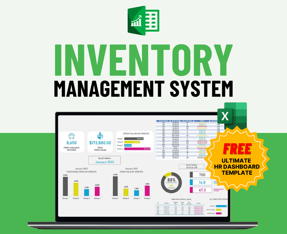 Inventory Management System with Free HR Dashboard Templates