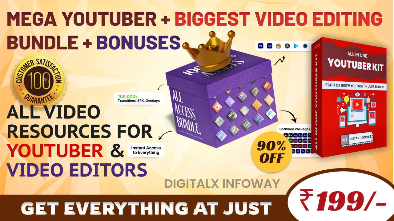Mega Youtuber Bundle + World's Biggest Video Editing Bundle + Bonuses