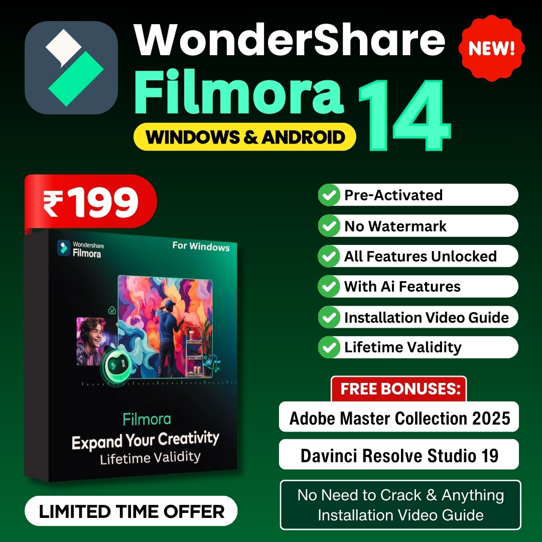 WONDERSHARE FILMORA 14+ BONUSES | Offer Today Only