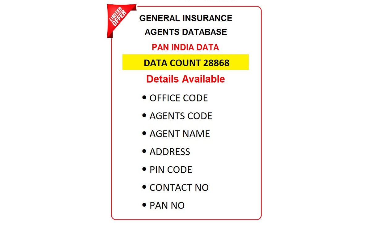 GENERAL INSURANCE AGENTS DATABASE